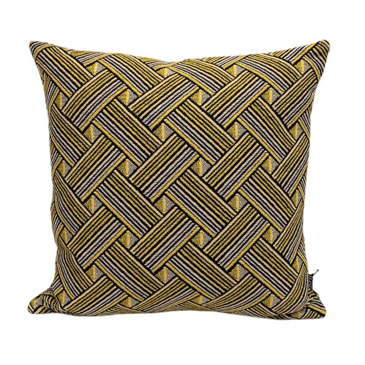 Strata Weave Cushion - Mustard